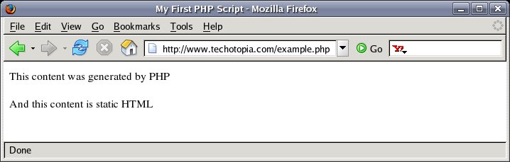 Creating A Simple PHP Script Techotopia