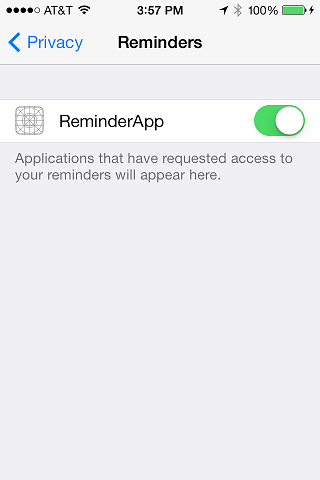 Reminders App Ios7